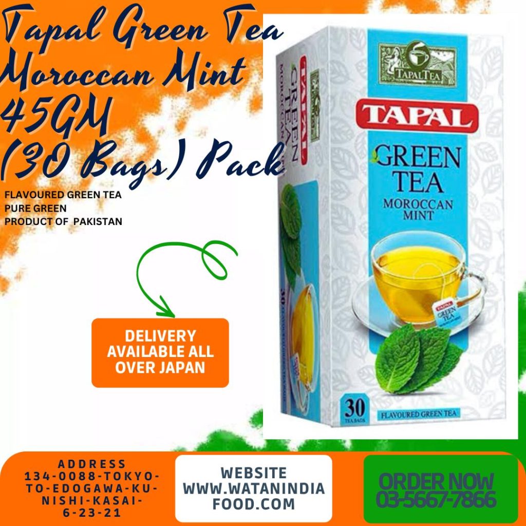 Tapal Green Tea with Moroccan Mint 45GM (30 Sachets) Pack – Watan India ...